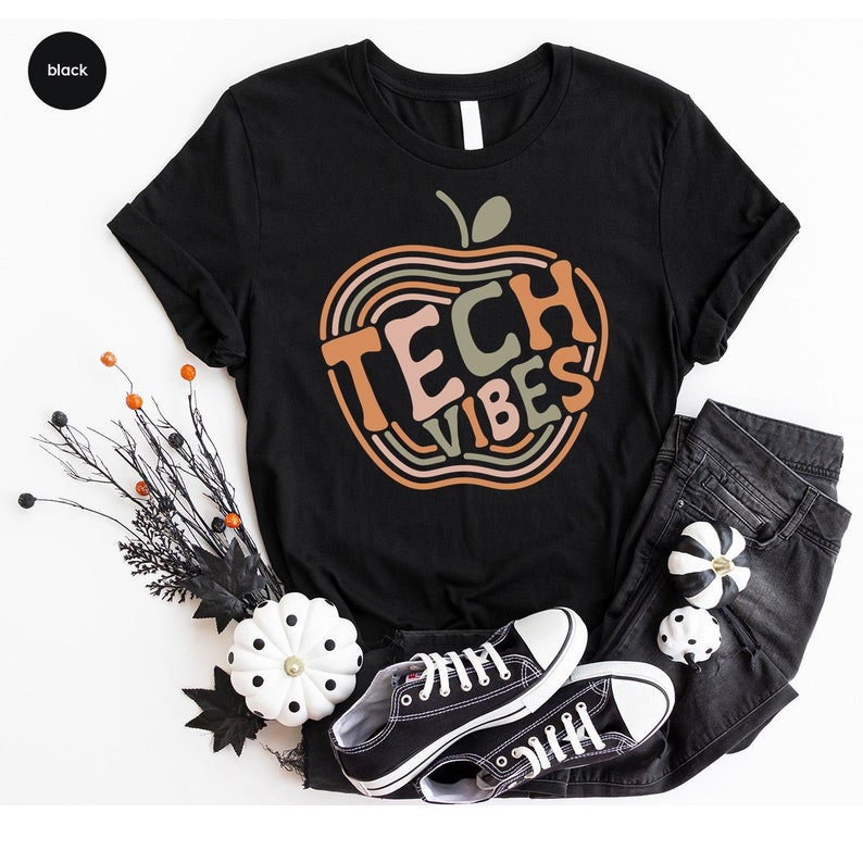 Retro Technology Teacher Shirt, Tech Technology Gifts, Graphic Tees ...