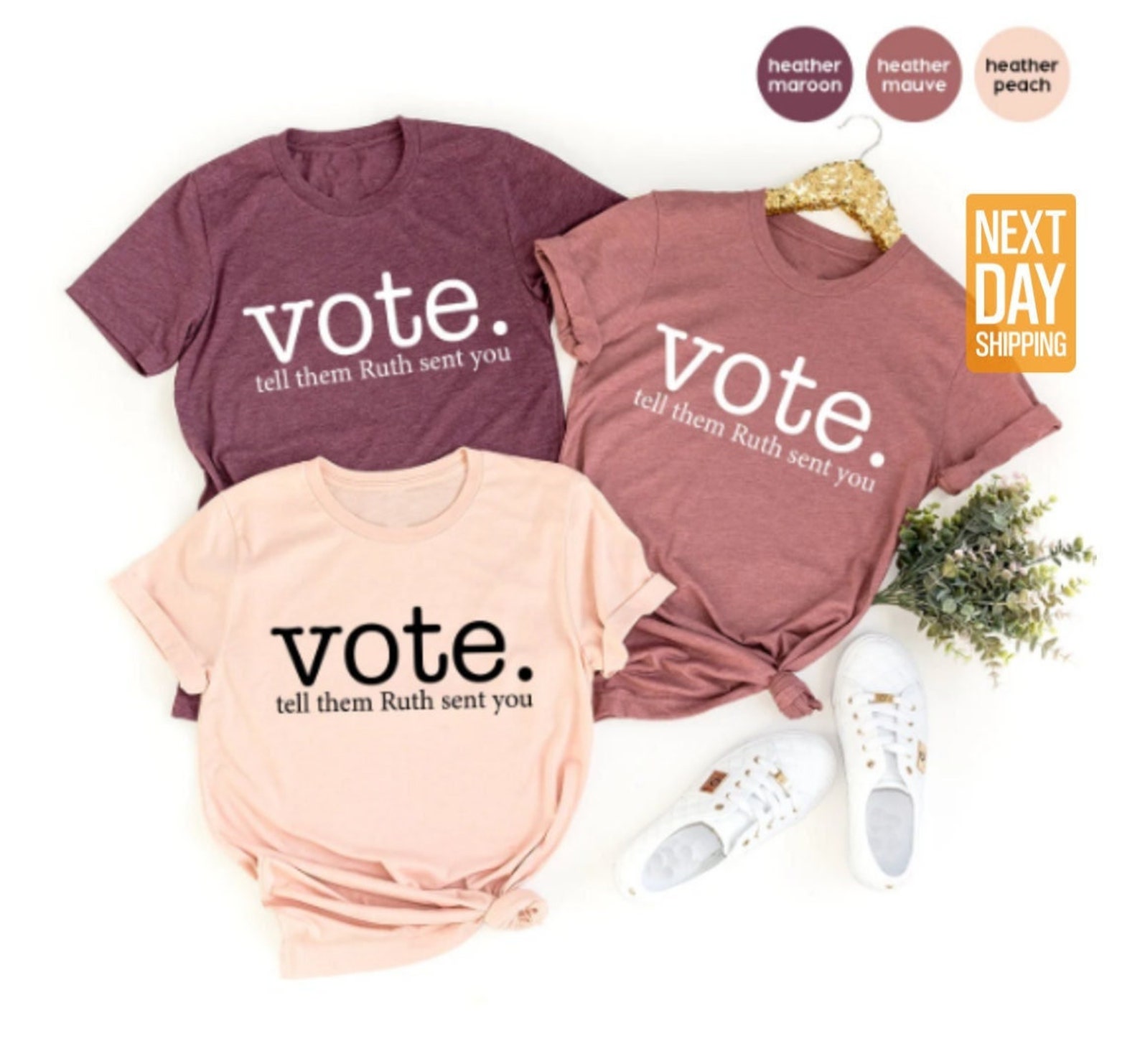 Ruth Bader Ginsburg Shirt Vote Tell Them Ruth Sent You Etsy
