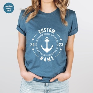 Custom Captain Shirt, Cool Sailing Tshirt, Customized Name Clothing ...