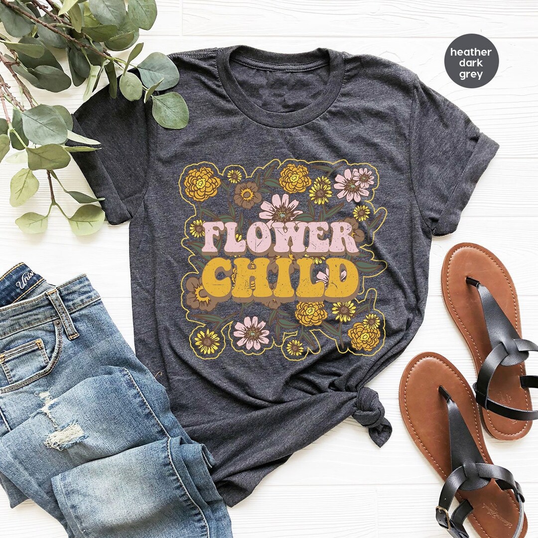 Groovy Spring Flowers Shirts for Women, Aesthetic Flower Girl Gift ...