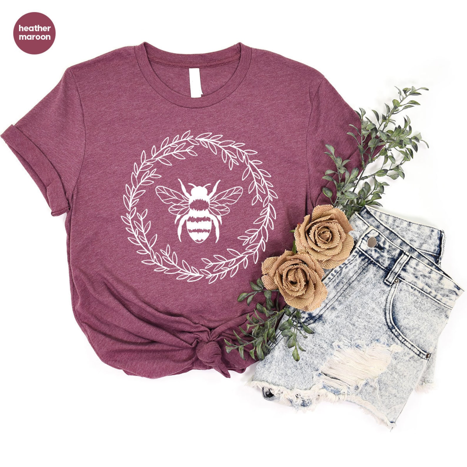 Bee Shirt, Aesthetic Bee Tees, Inspirational Tshirt, Insect Tshirts ...