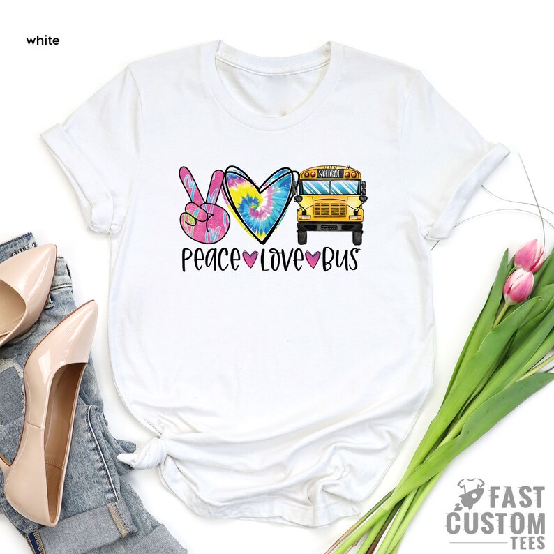 Peace Love Bus Driver Shirt Driver Appreciation Shirt Gift - Etsy