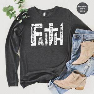 Christian Long Sleeve Shirt, Bible Verse Crewneck Sweatshirt, Religious ...
