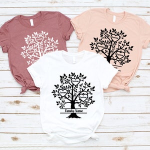 Custom Family Tree Shirt, Personalized Gifts, Family Reunion Shirts ...