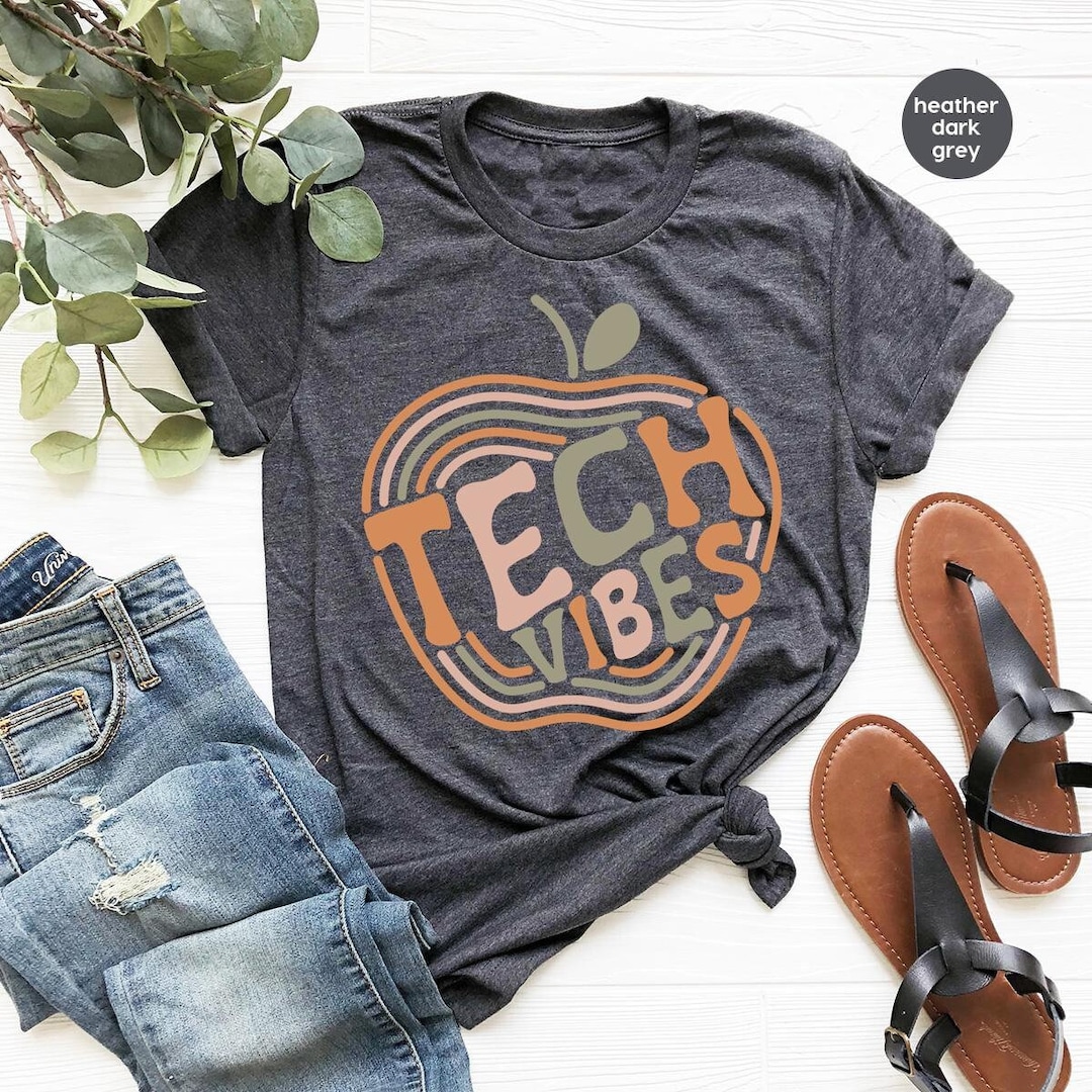 Retro Technology Teacher Shirt, Tech Technology Gifts, Graphic Tees ...