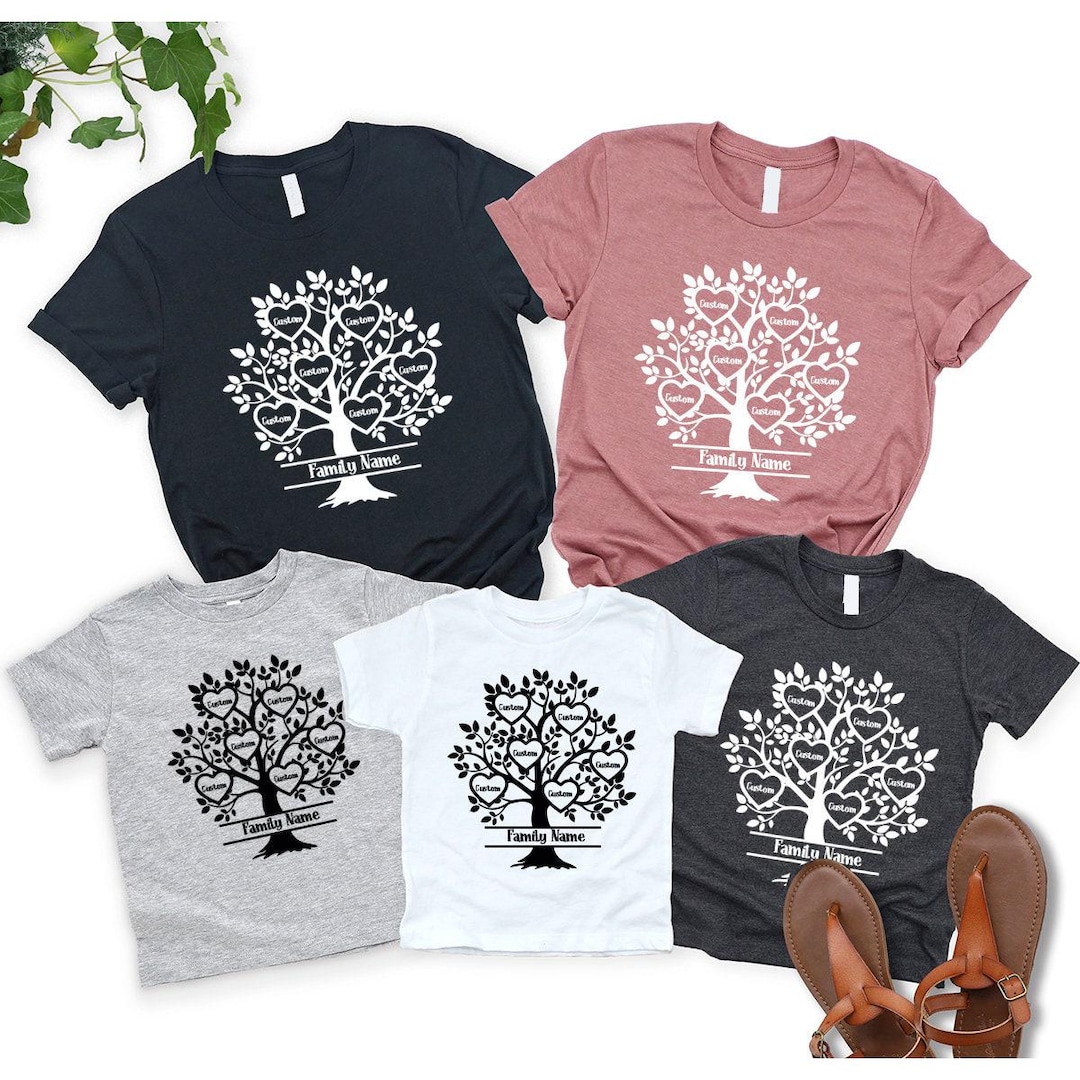 Custom Family Tree Shirt, Personalized Gifts, Family Reunion Shirts ...