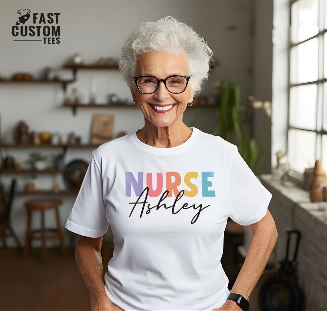 Custom Nurse Name Shirt, Custom Nurse Shirt, Personalized Nurse Shirt ...