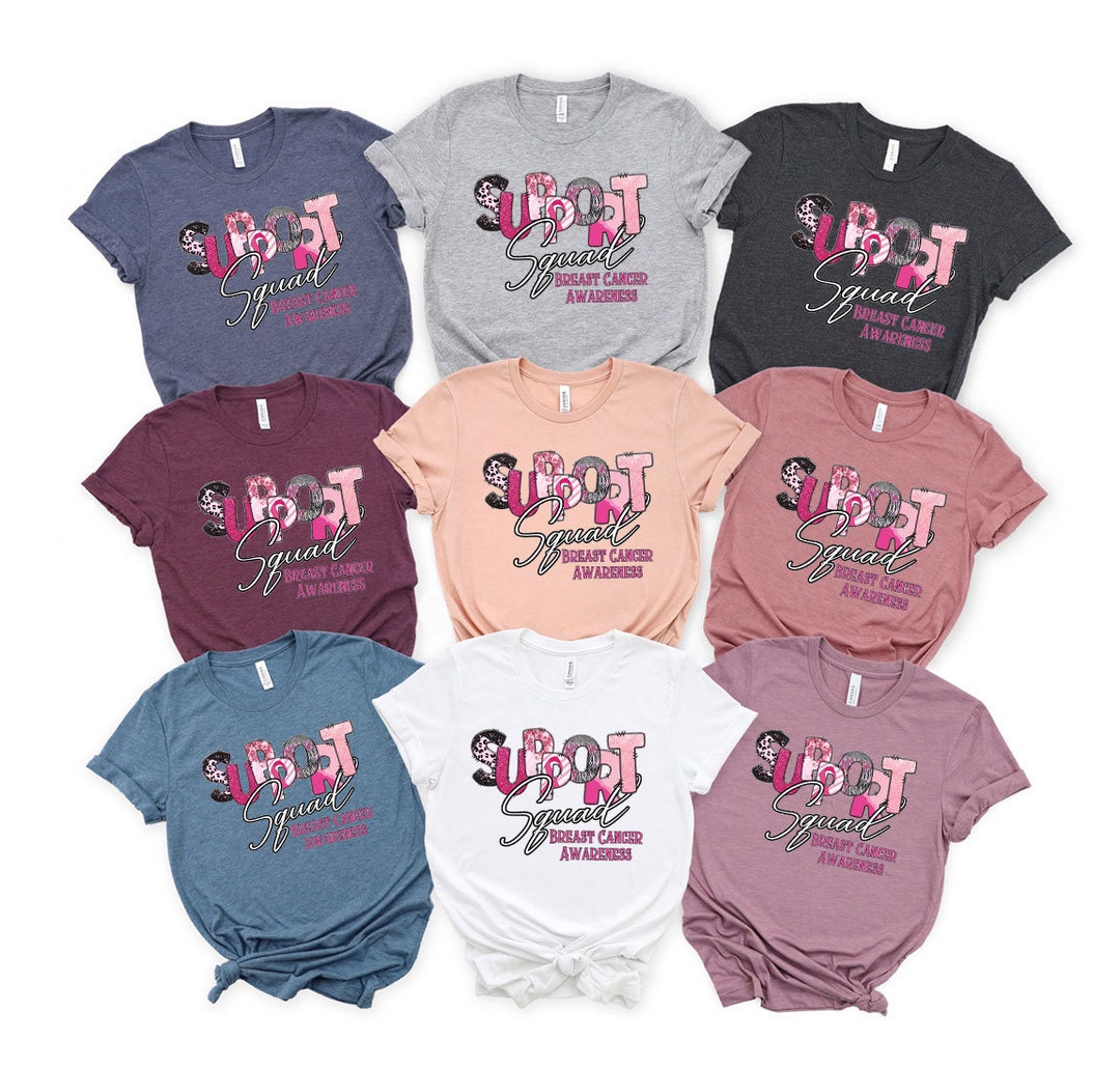 Breast Cancer Support Shirts, Cancer Ribbon Tee, Breast Cancer Shirts ...