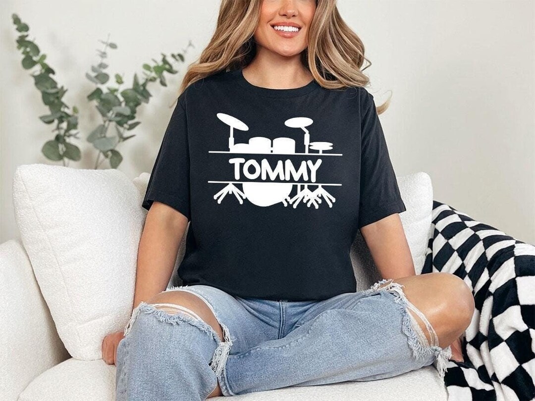 Custom Drum Shirt,personalized Named Shirt, Custom Name T Shirt, Gift ...