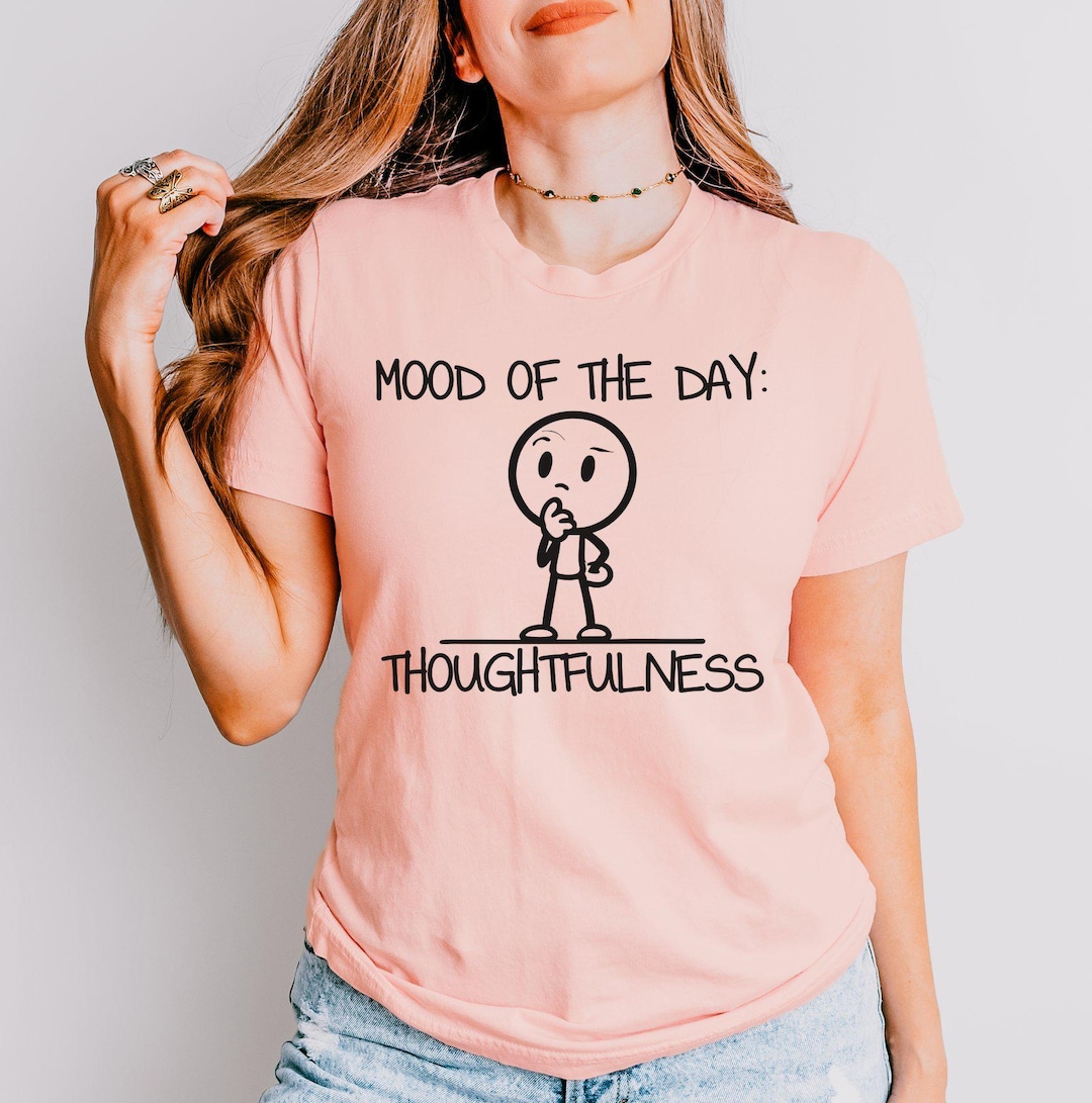 Mood of the Day: Thoughtless Shirt, Funny Cartoon Character Graphic Top ...