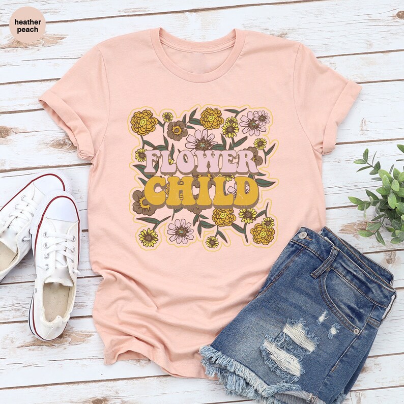 Groovy Spring Flowers Shirts for Women Aesthetic Flower Girl - Etsy