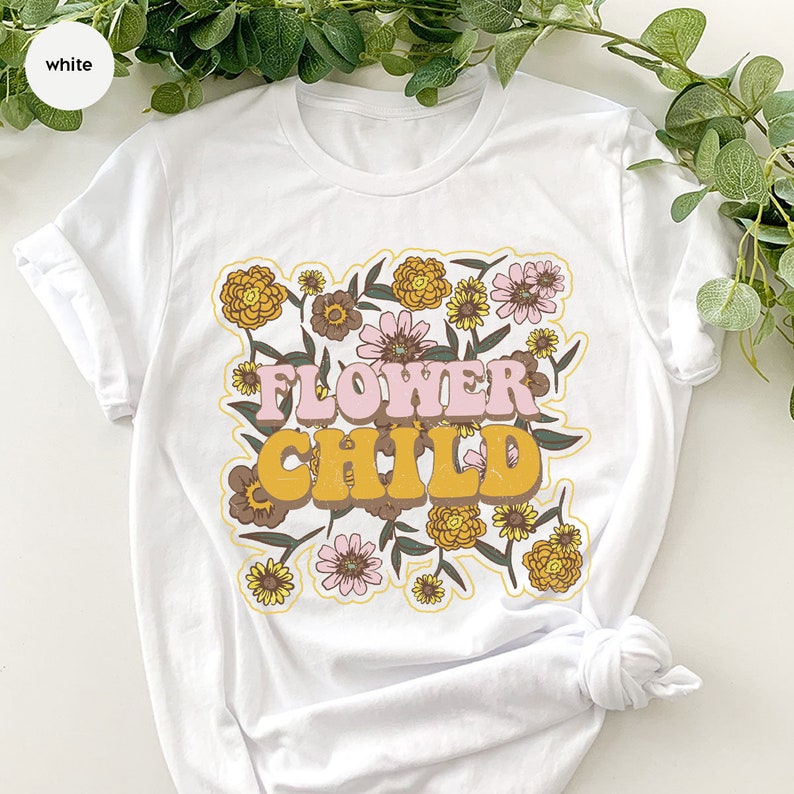 Groovy Spring Flowers Shirts for Women, Aesthetic Flower Girl Gift ...