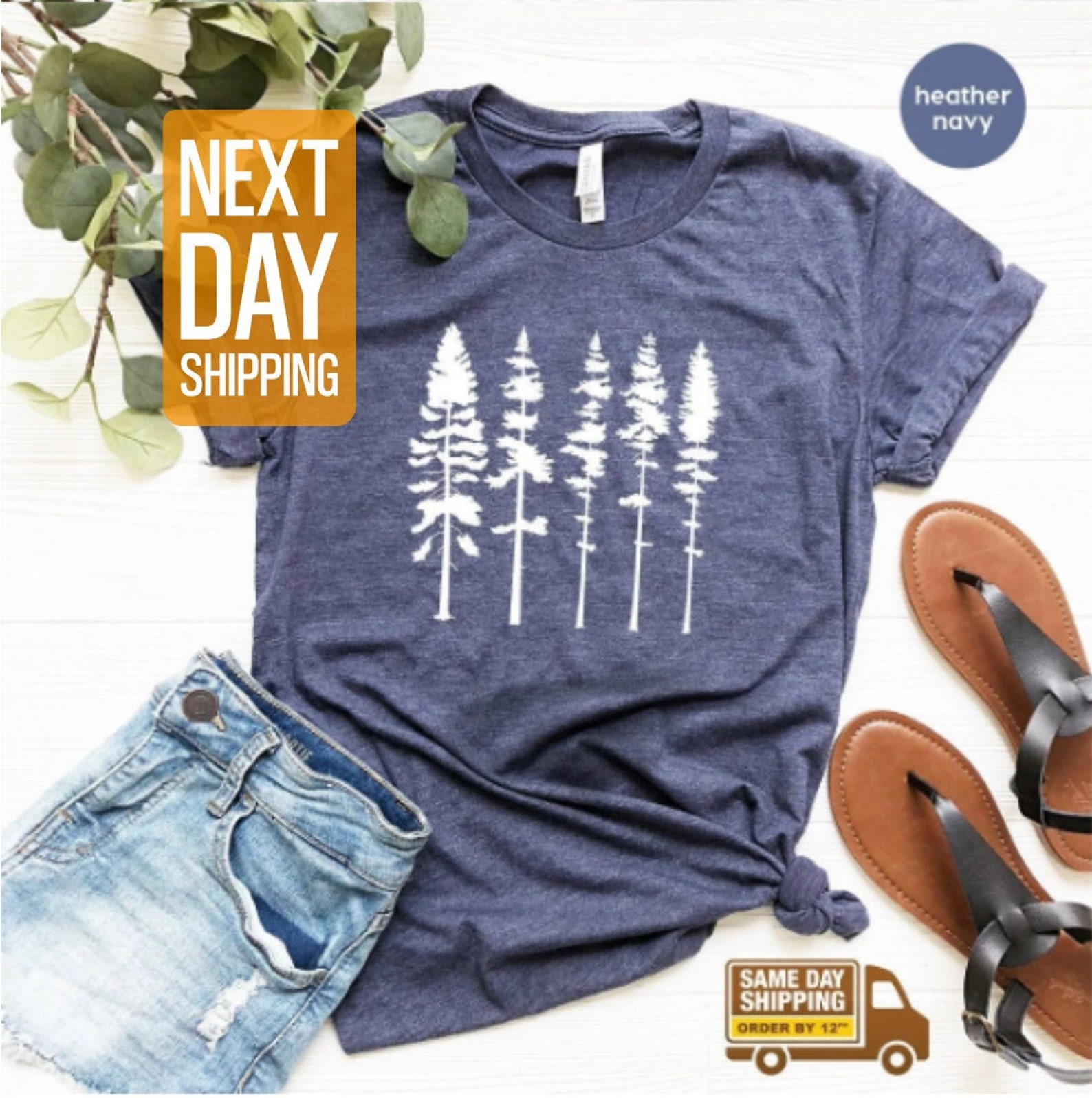 Pine Tree Shirt Pine Tree T Shirt Camping Shirt Hiking - Etsy