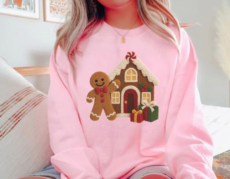 Gingerbread Christmas Sweatshirt, Festive Holiday Hoodie With ...