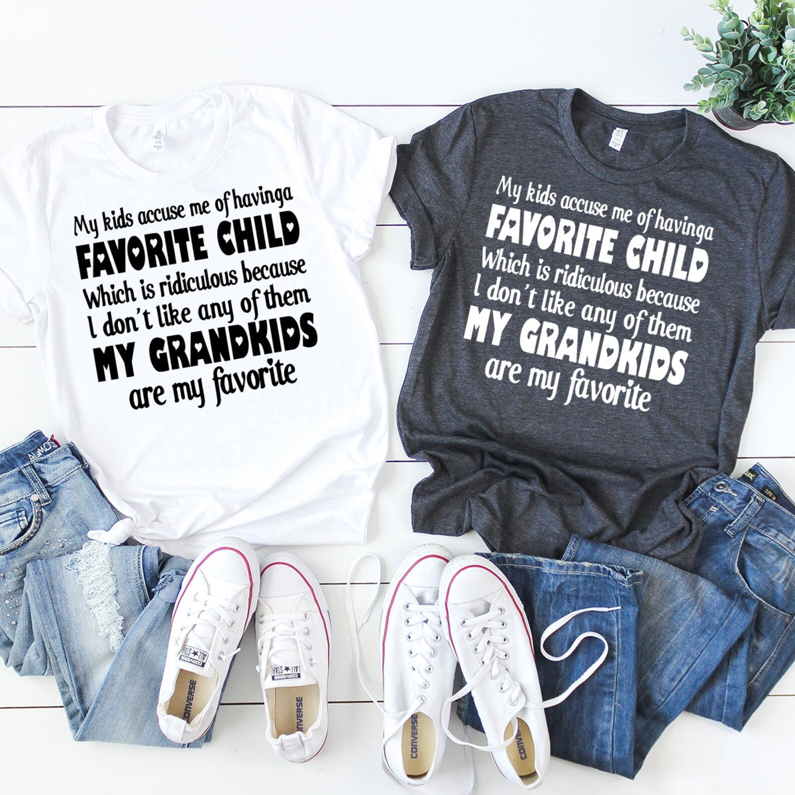 Cute Grandparents Shirt Favorite Child T-Shirt Grandpa | Etsy