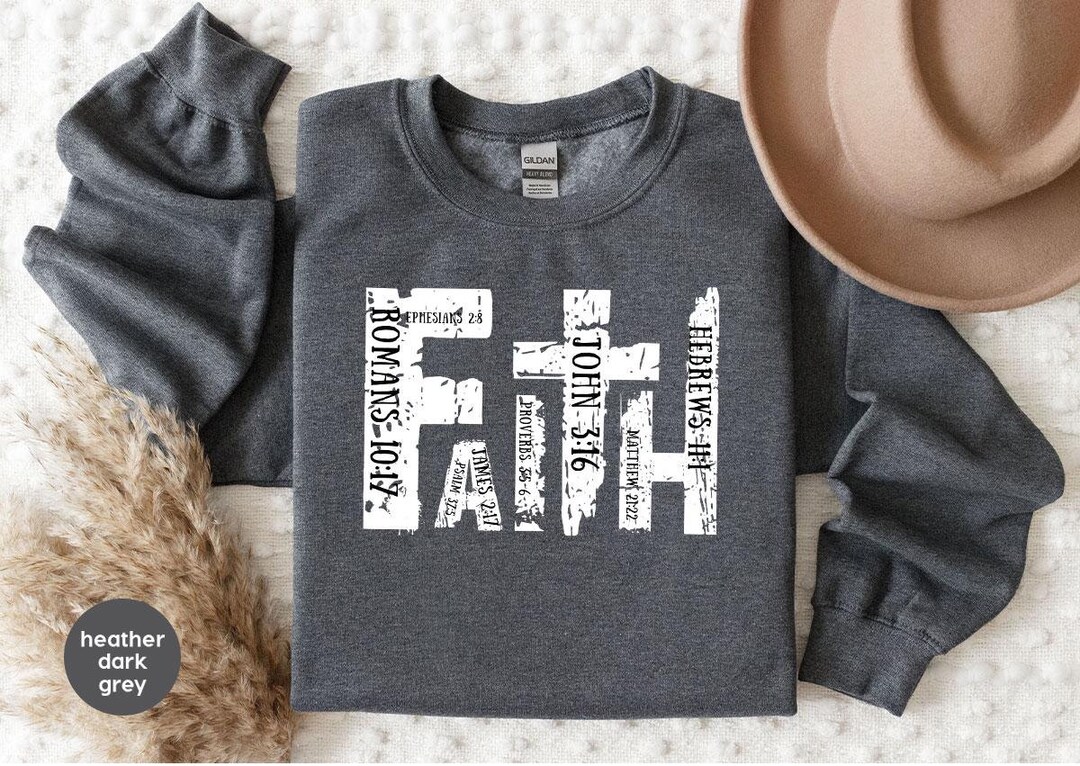 Christian Long Sleeve Shirt, Bible Verse Crewneck Sweatshirt, Religious ...