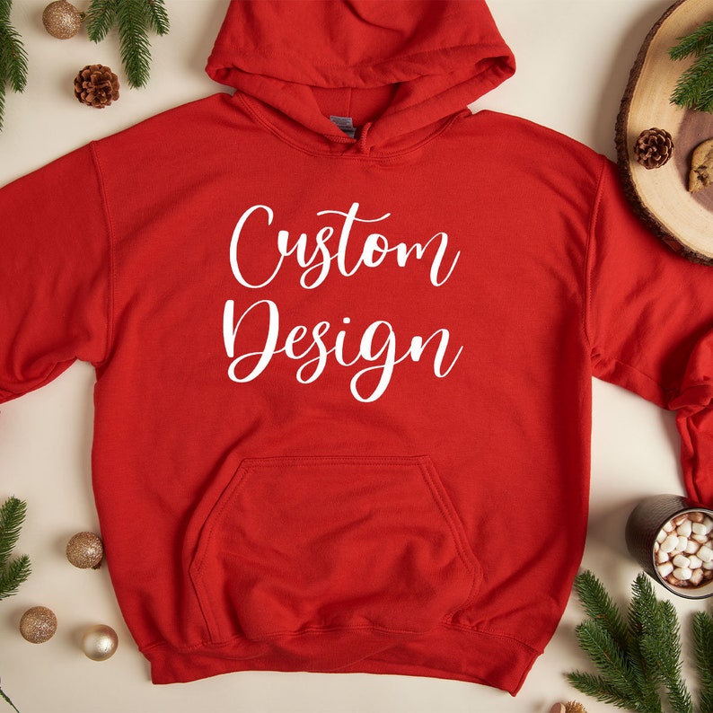 Crewneck Custom Sweatshirt, Trendy Custom Hoodie, Unisex Custom Long ...