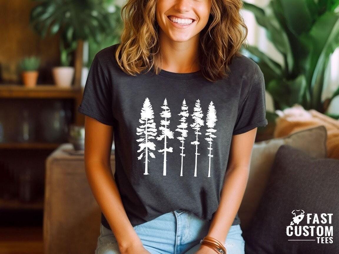 Pine Tree Shirt, Pine Tree T Shirt, Camping Shirt, Hiking Shirt ...