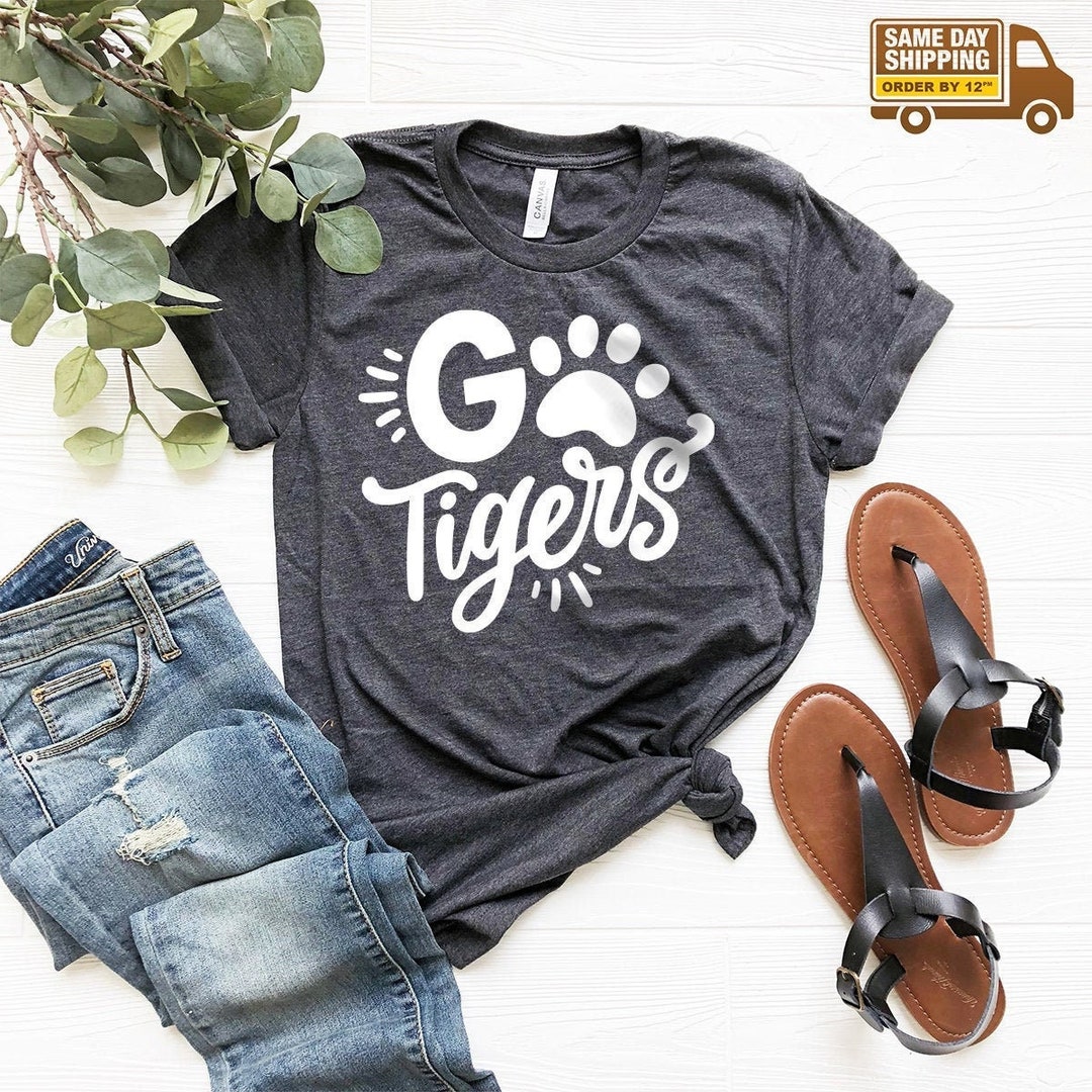 Football Go Tigers T-shirt, Funny Tigers Shirt, Tigers School Spirit ...