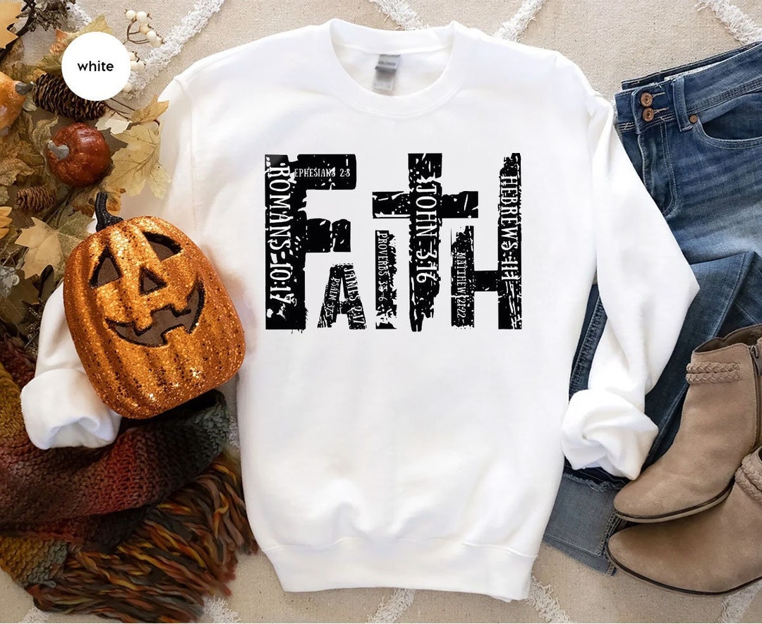 Christian Long Sleeve Shirt, Bible Verse Crewneck Sweatshirt, Religious ...