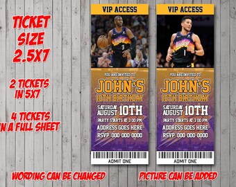 Phoenix Suns Ticket Invite - Etsy