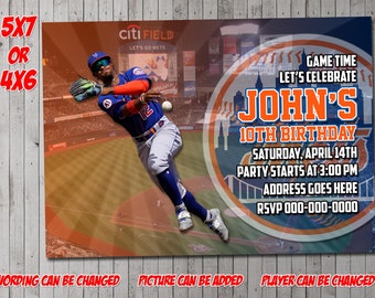 Ny Mets Invitation - Etsy