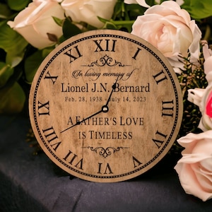 Loss of Dad Gift - Personalized Memorial Clock - A Father's Love is ...