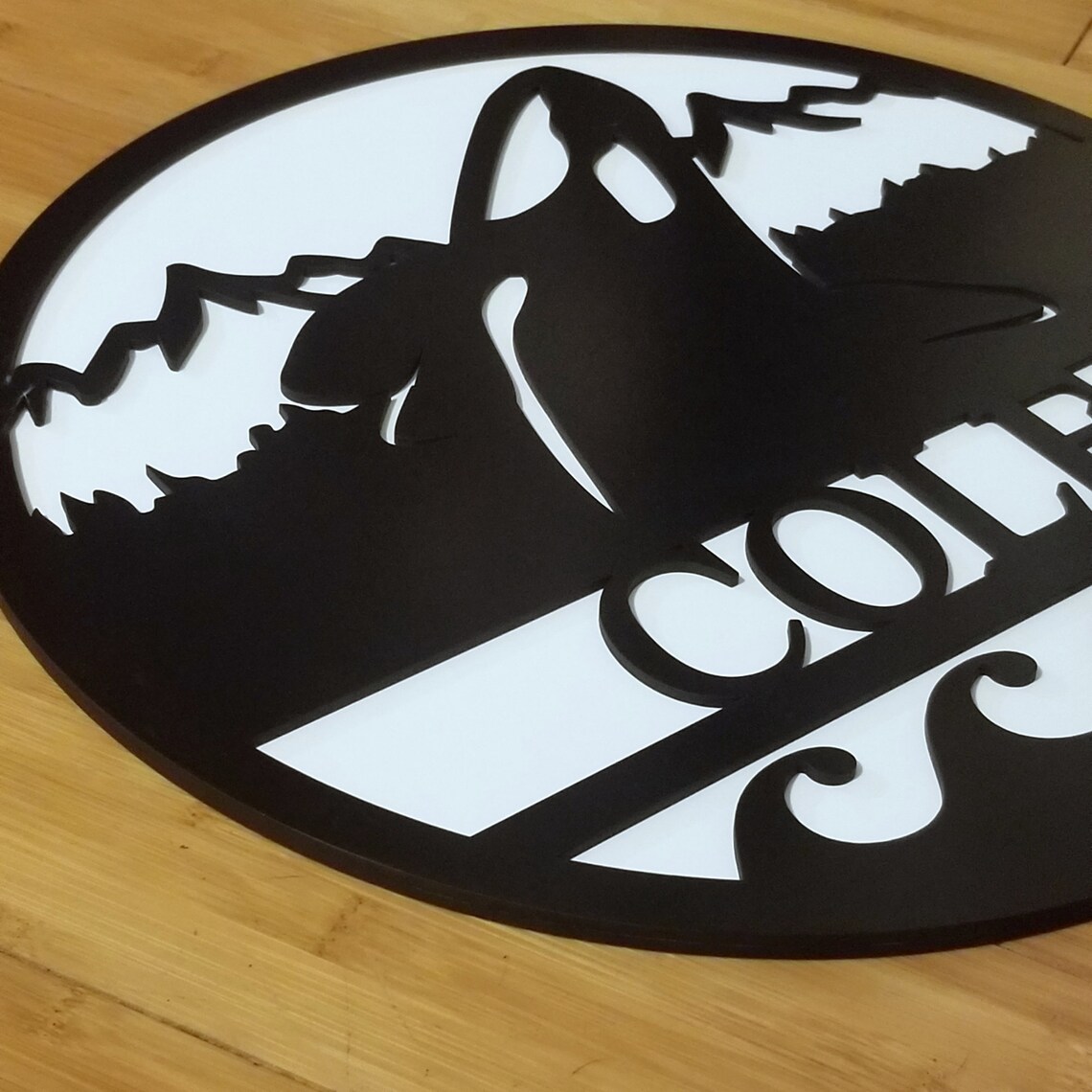 Whale Sign Personalized Whale Name Sign Custom Orca Decor - Etsy