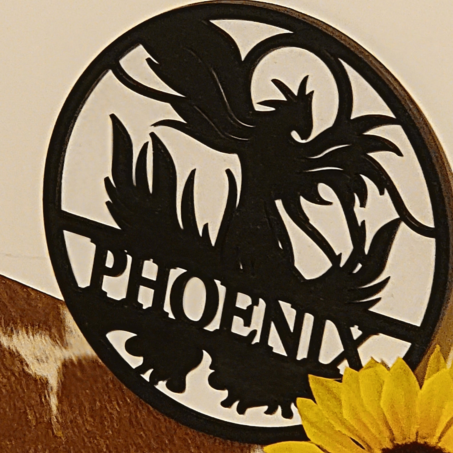 Rising Phoenix Sign Custom Greek Bird Decor Personalized - Etsy