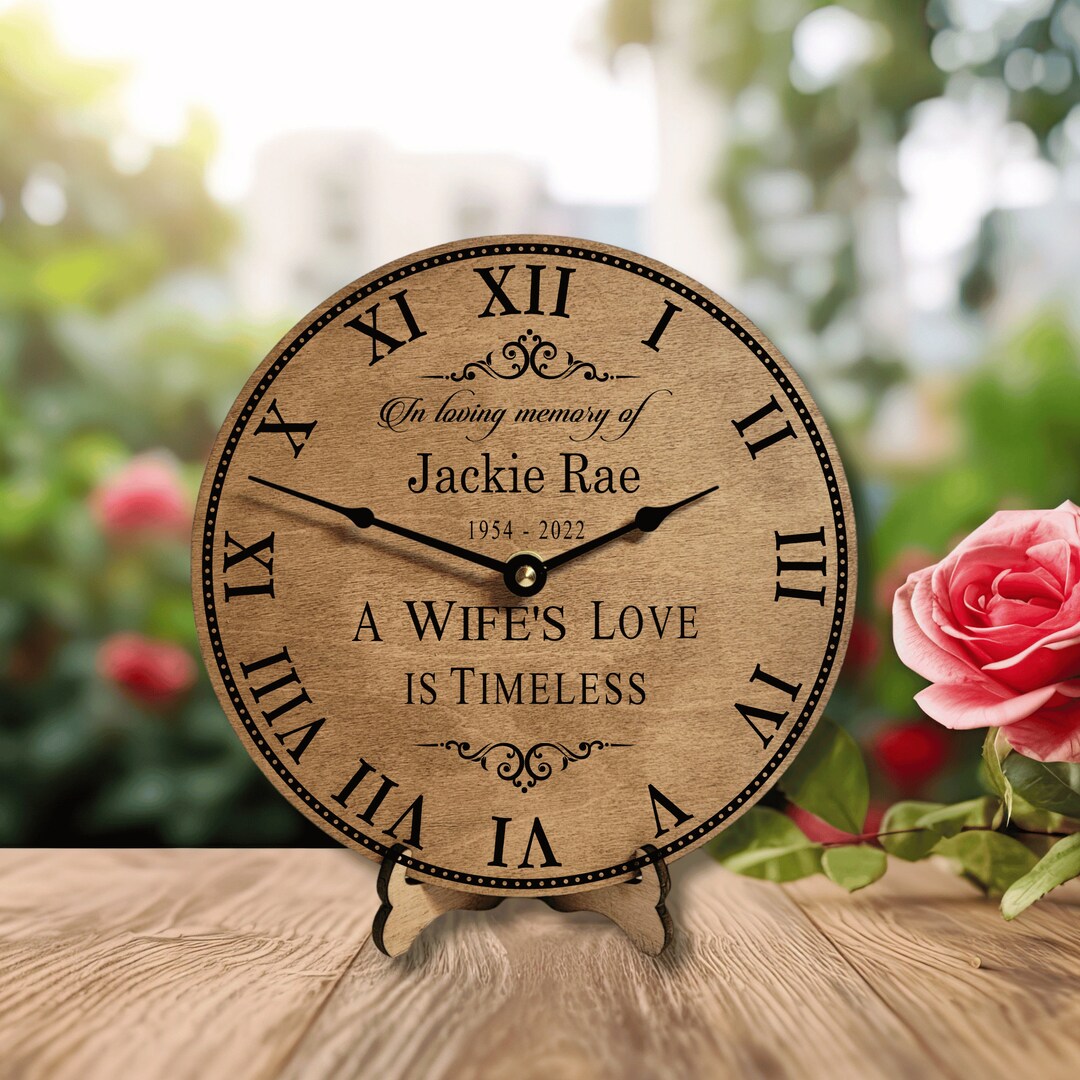 Memorial Gift Wife Personalized Memorial Clock A Wife's Love is ...