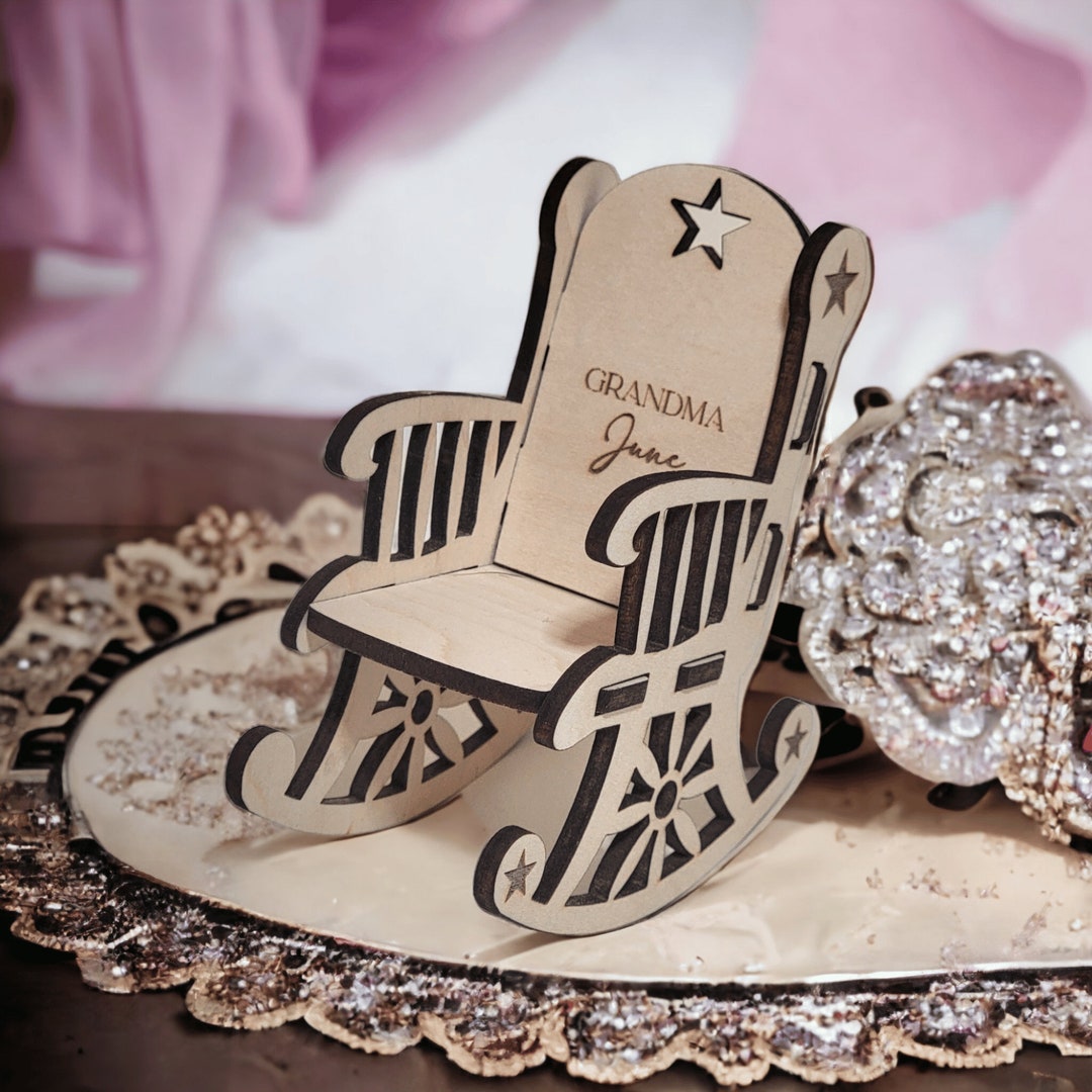 Mini Rocking Chair Memorial Gift - Wedding Day Memorial Table ...