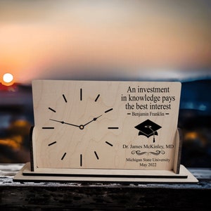 Graduation Gift for Doctor Graduation Clock College Graduate Gift ...