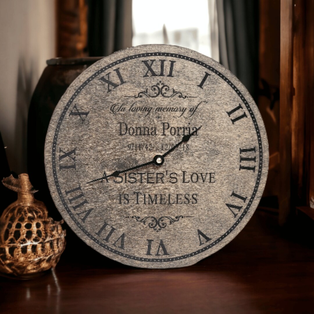 Memorial Gift Loss of Sister Sister Memorial Clock Sister's Love is ...