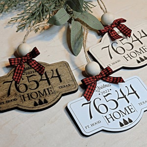 Personalized Zip Code Home Ornament - First Christmas Ornament ...