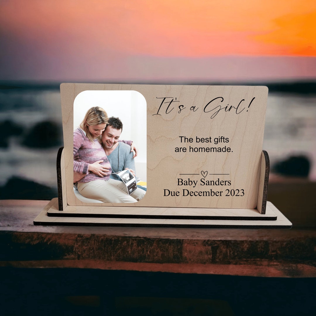 Gender Reveal - It's A Girl 4x6 Photo Frame - Personalized Baby ...