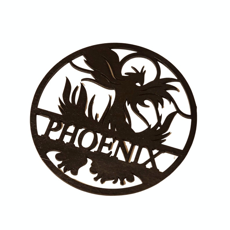 Rising Phoenix Sign Custom Greek Bird Decor Personalized - Etsy