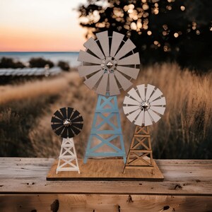 Windmill Decor - Windmill Stand - Farmhouse Windmill Home Decor ...