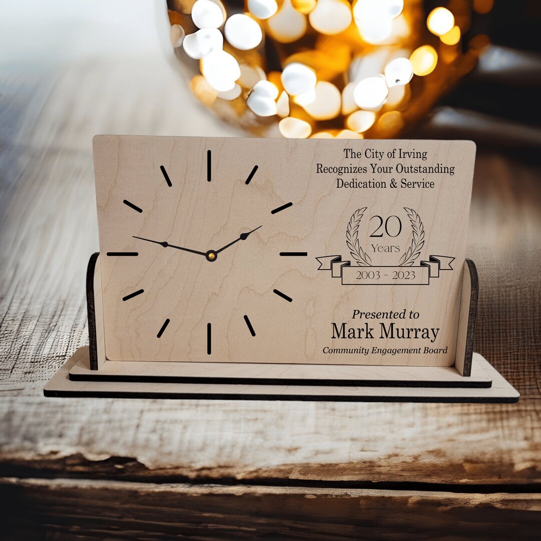 Board of Directors Gift - Service Recognition Clock - Award Plaque for ...