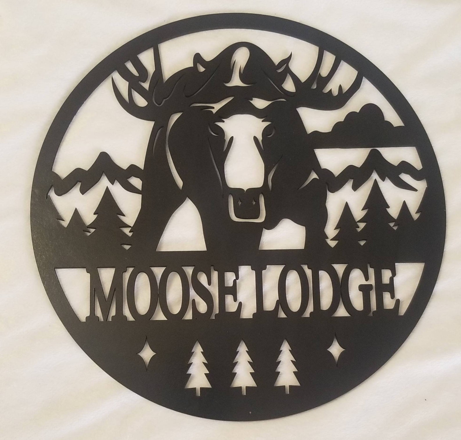 Custom Moose Name Sign Personalized Family Wall Hanging - Etsy