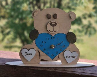 Teddy Bear Clock - Etsy