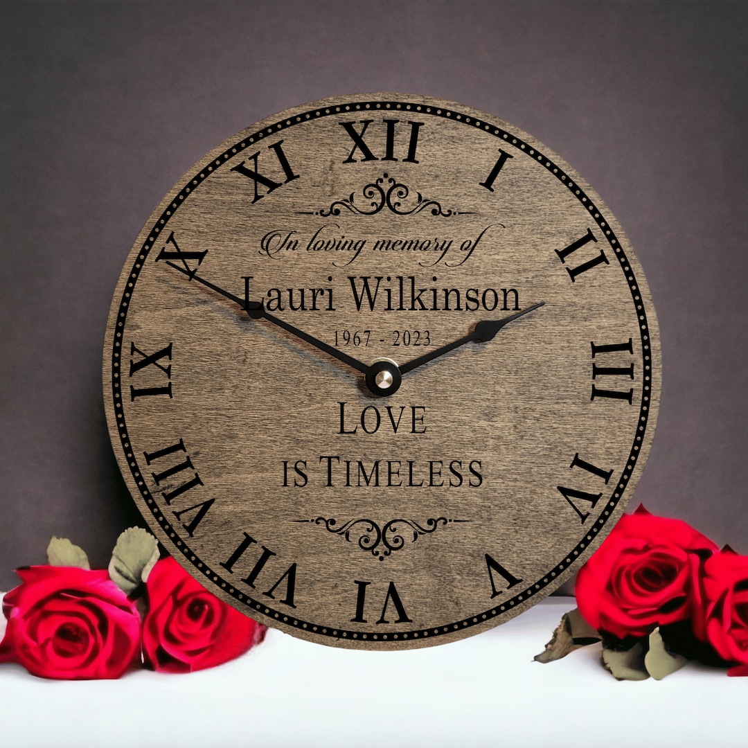 Loss of Loved One Memorial Gift, Personalized Memorial Clock, Love is ...