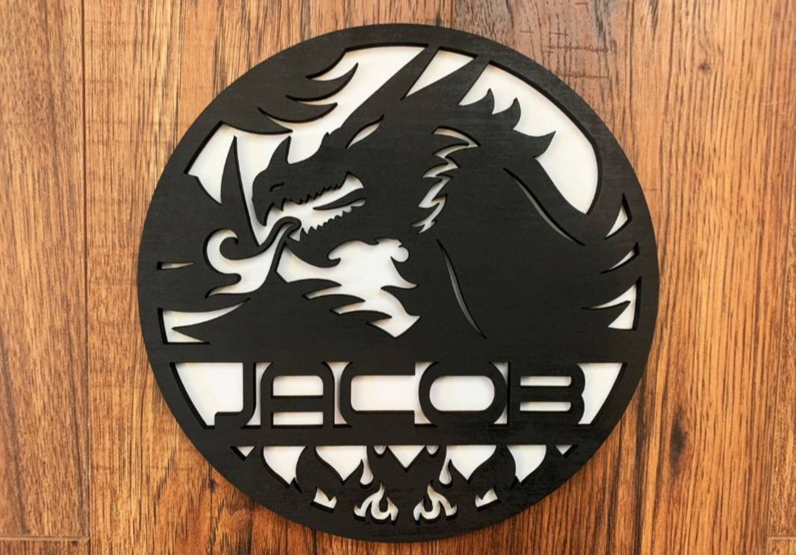 Dragon Name Sign Personalized Name Decor Fantasy Design - Etsy