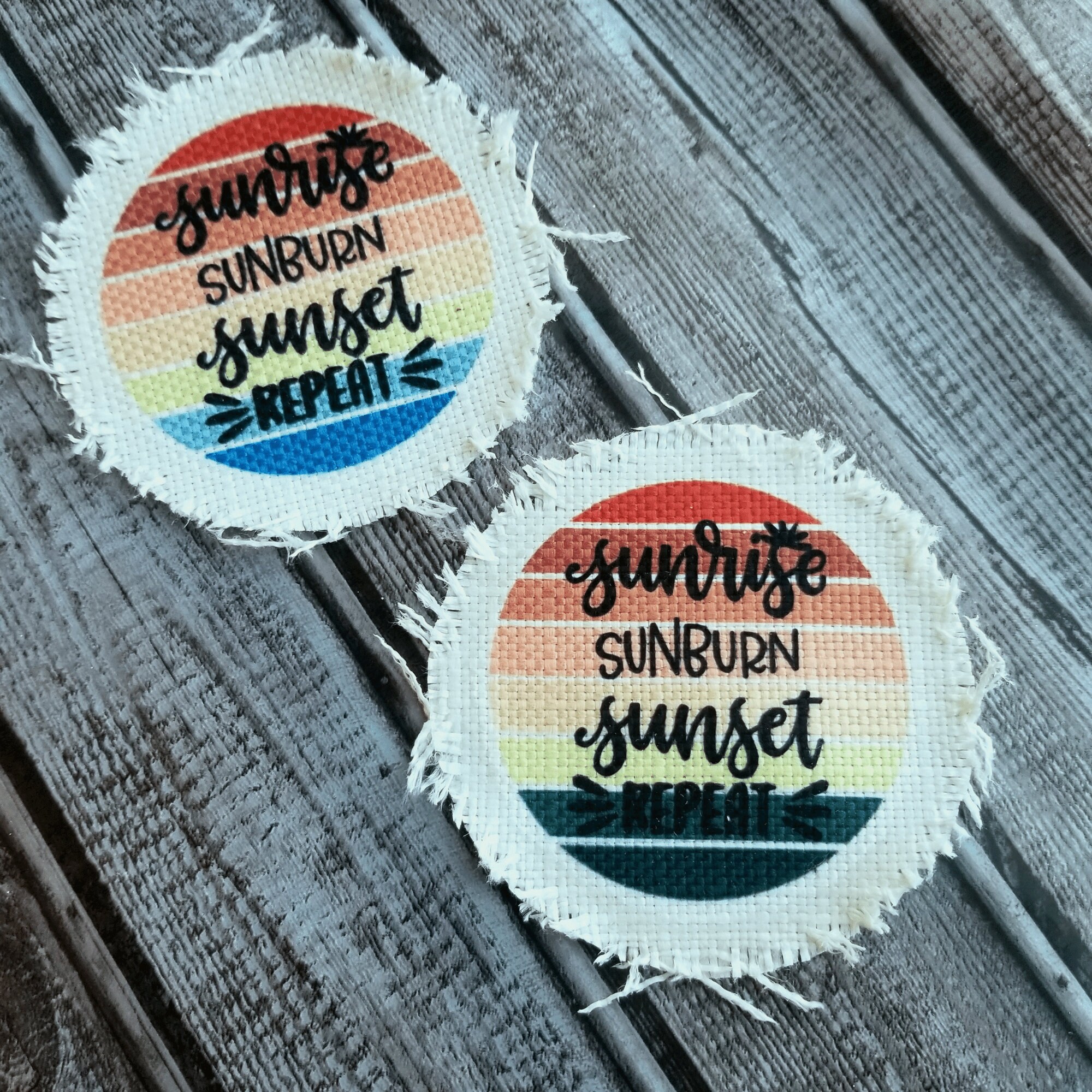 Sunrise Sunburn Sunset Repeat Hat Patch Beach Hat Patch - Etsy
