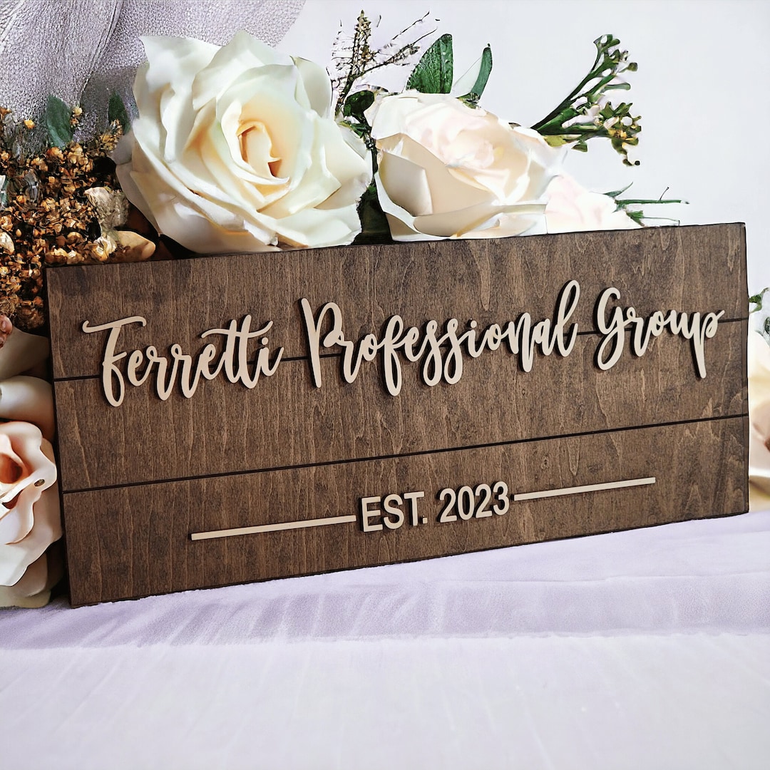 Personalized Business Name Established Sign Pallet Wood Style ...