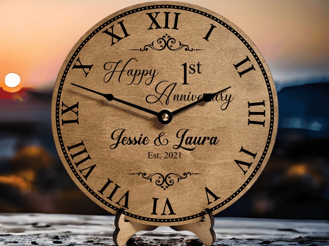 Wedding Anniversary Clock Personalized Anniversary Gift Gift - Etsy