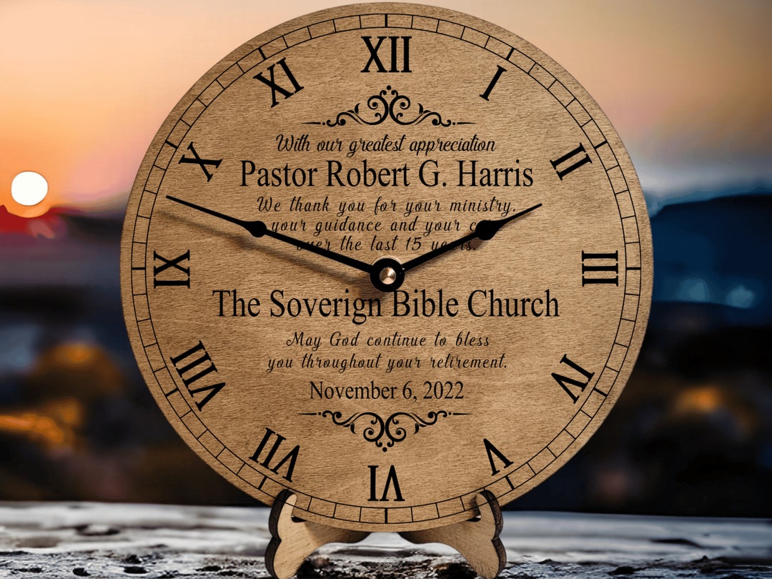 Pastor Retirement Gift Pastor Retirement Clock Pastor - Etsy