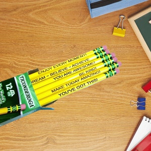 Back to School Inspirational Pencils - Personalized Pencil for Student ...