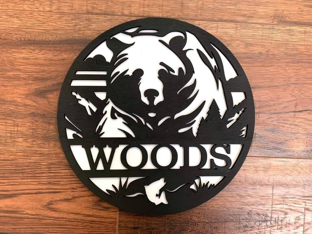 Bear Hunting Sign Personalized Bear Name Sign Custom - Etsy Italia