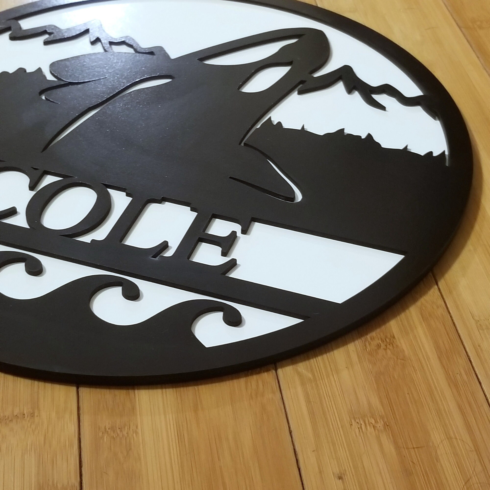 Whale Sign Personalized Whale Name Sign Custom Orca Decor | Etsy