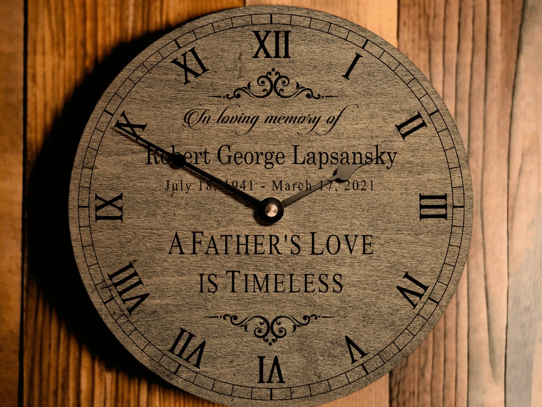 Loss of Dad Gift Personalized Memorial Clock A - Etsy